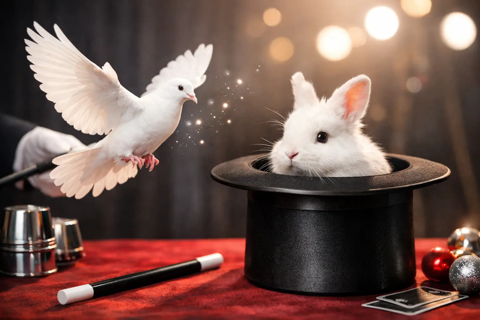 Dove and Bunny Magic Show for Parties - Houston Magician Lanny Kibbey ...